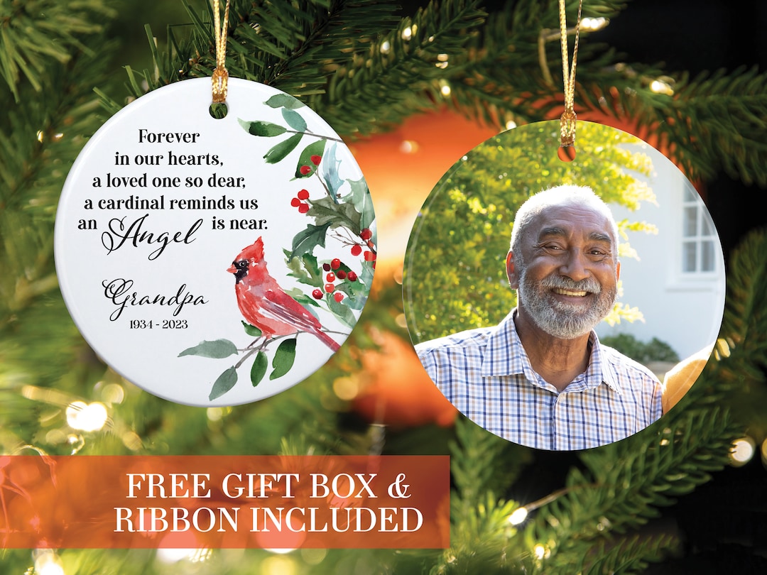 Personalized Cardinal Memorial Photo Ornament: Remembrance Gift ...