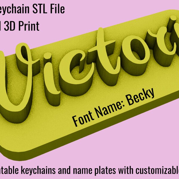 3d Printed Custom Keychain - Etsy