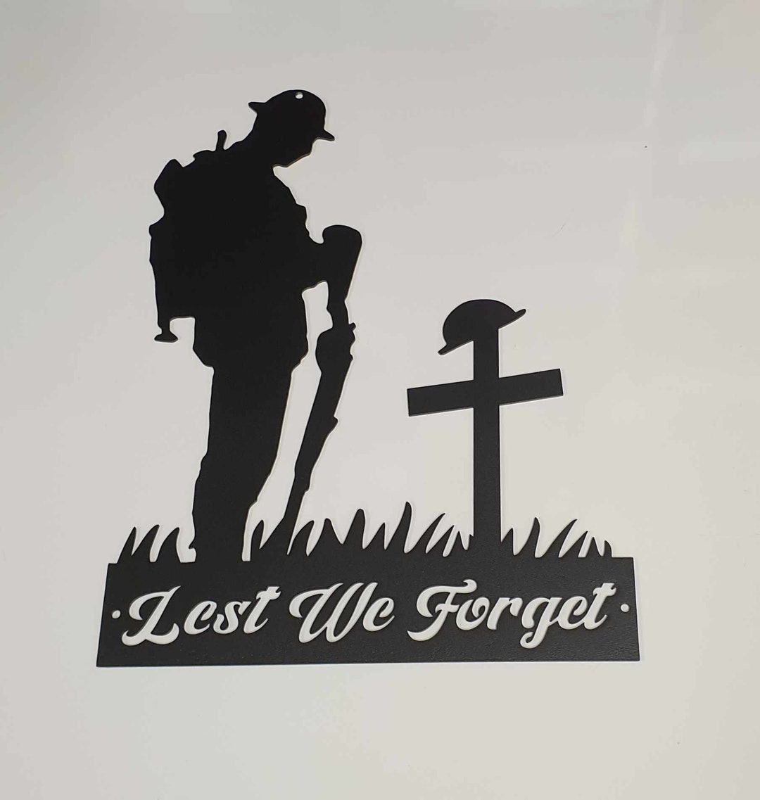 Armed Forces Lest We Forget Metal Wall Art Sign, British Army, Armed ...