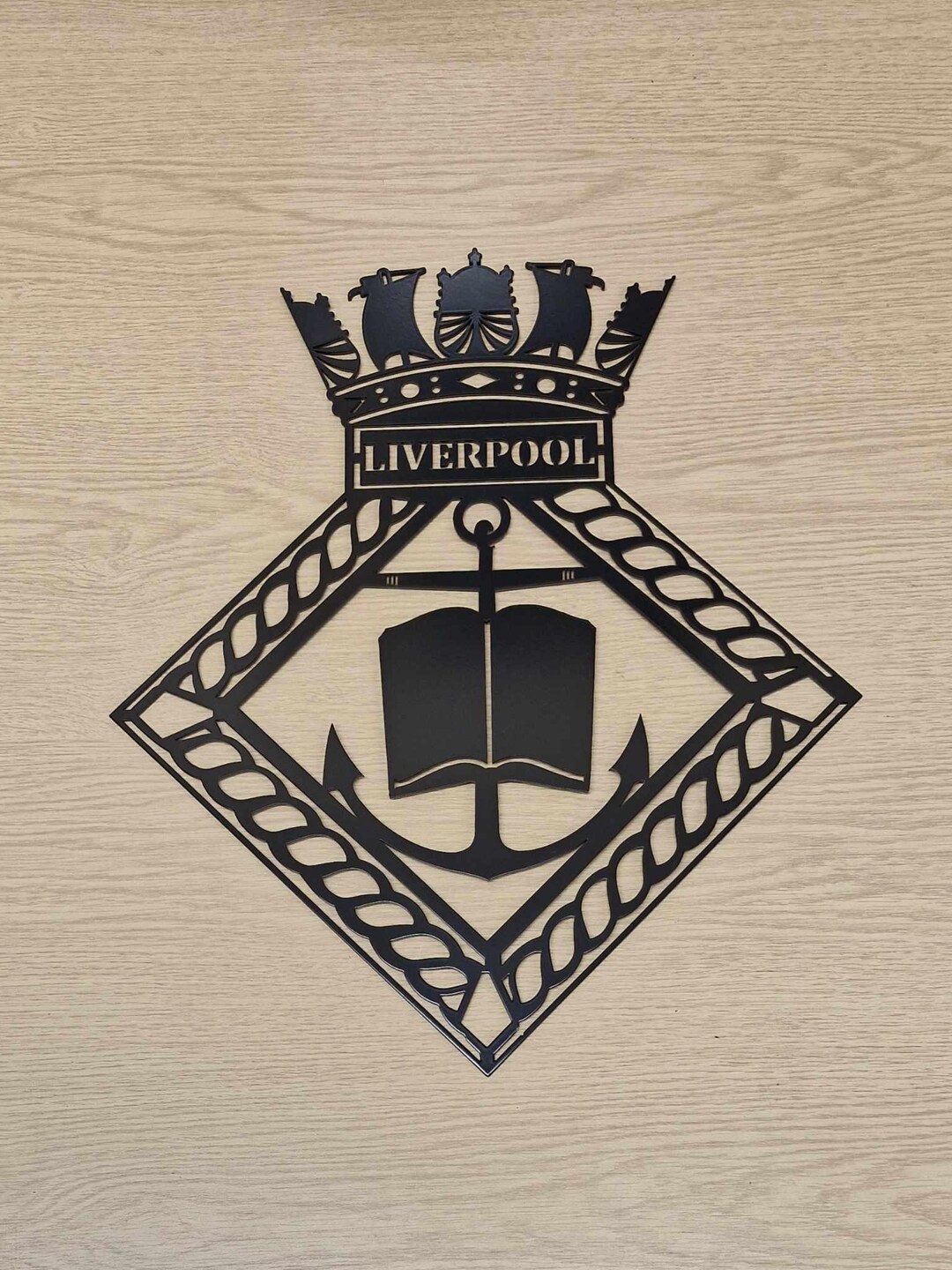HMS Liverpool Royal Navy Ship Crest Metal Wall Art, British Army, Armed ...
