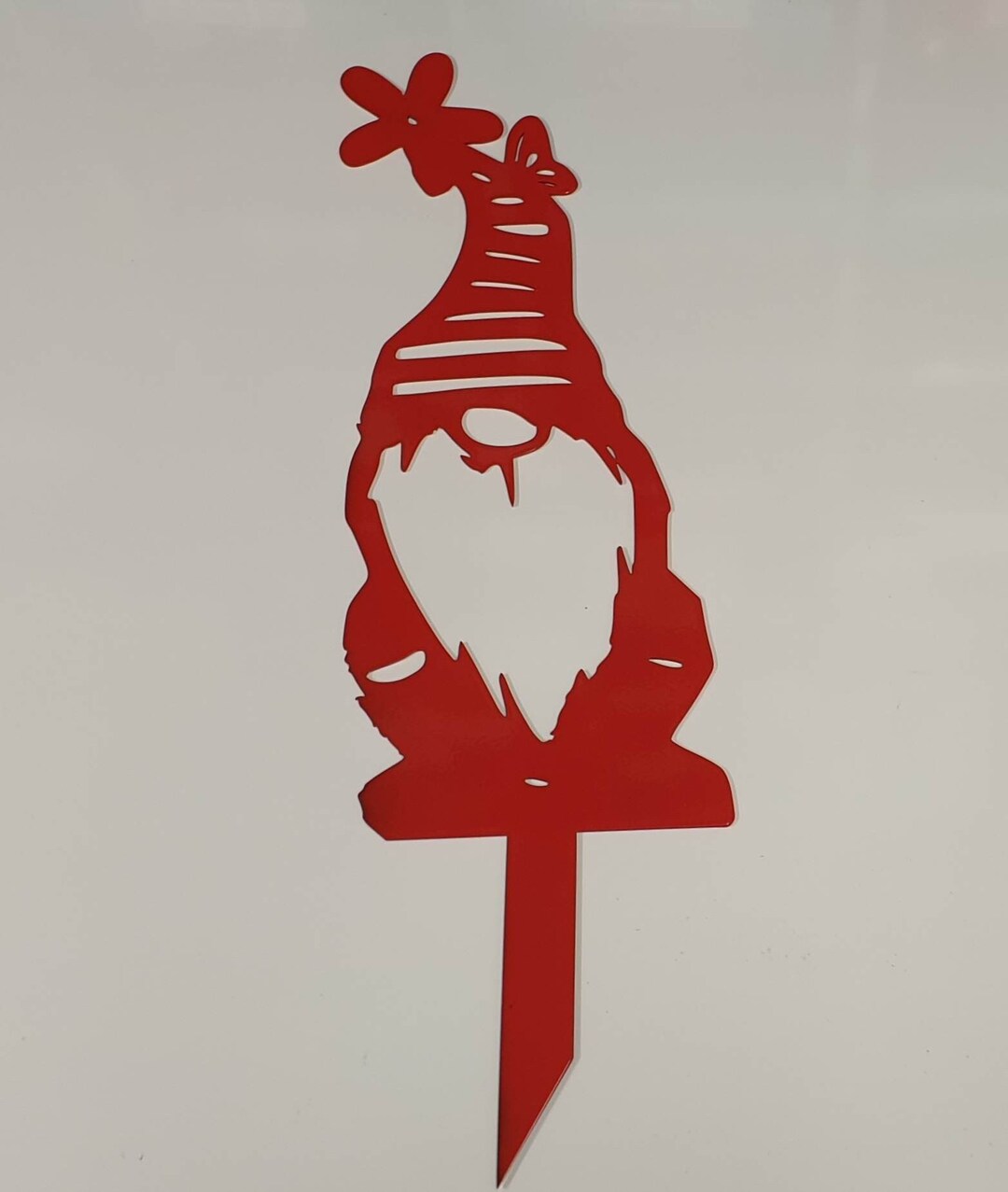 Gonk / Gnome Metal Garden Stake Made From 2mm Steel & Powder Coated ...