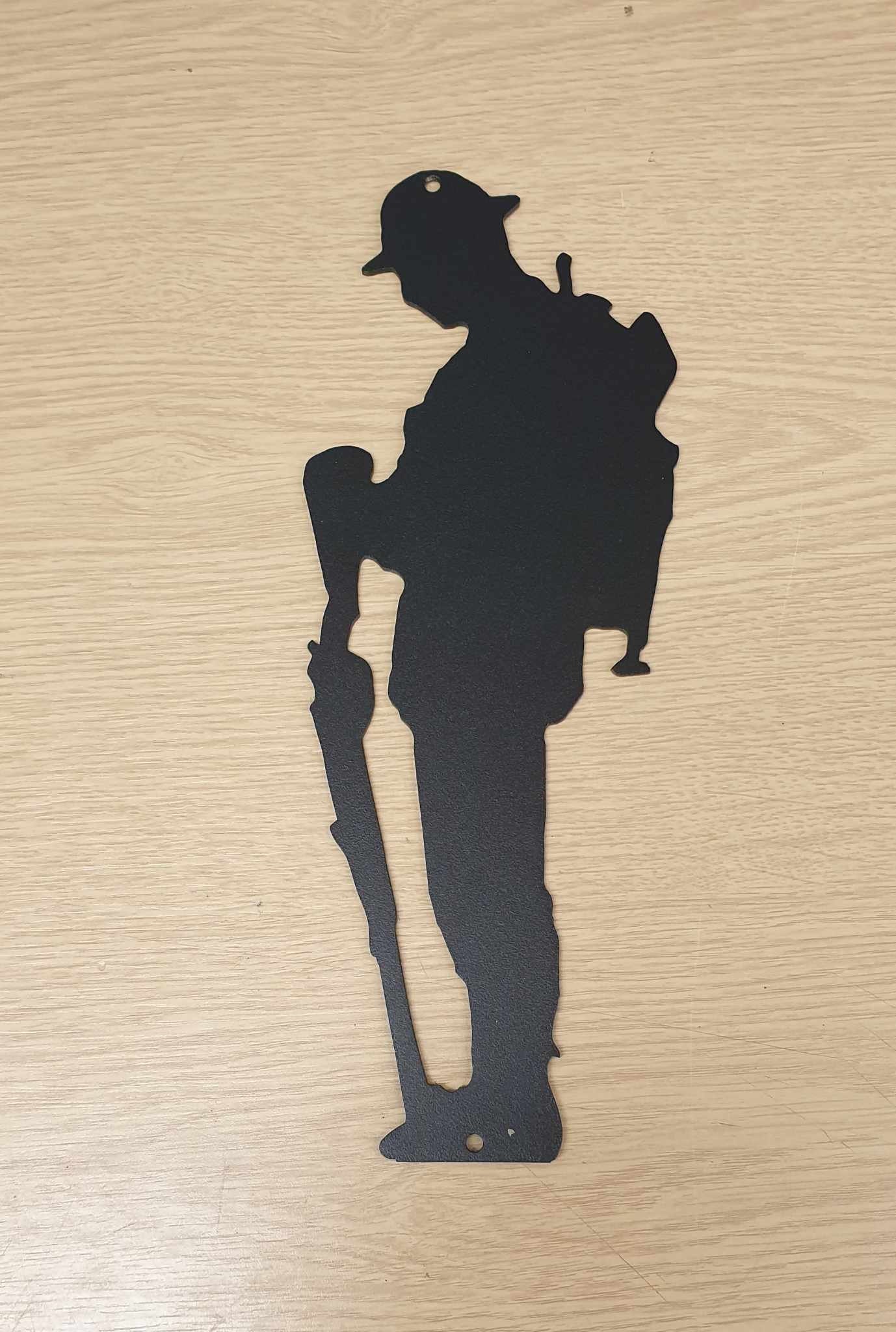 Metal British Soldier Tommy Silhouette Made From 2mm Steel & Powder ...
