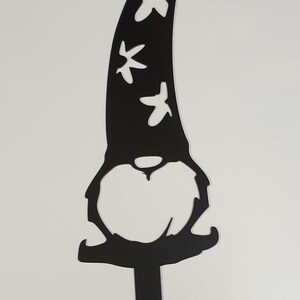 Gonk / Gnome Metal Garden Stake With a Butterfly Made From 2mm Steel ...