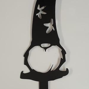 Gonk / Gnome Metal Garden Stake With a Butterfly Made From 2mm Steel ...