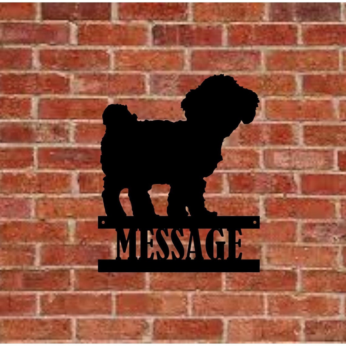 Cavapoo Metal Wall Art House Sign, Dog Silhouette, Ideal Gift for a Dog ...