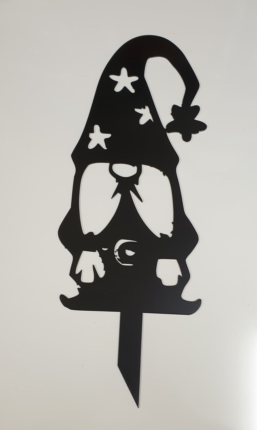 Grumpy Gonk / Gnome Metal Garden Stake Made From 2mm Steel & Powder ...