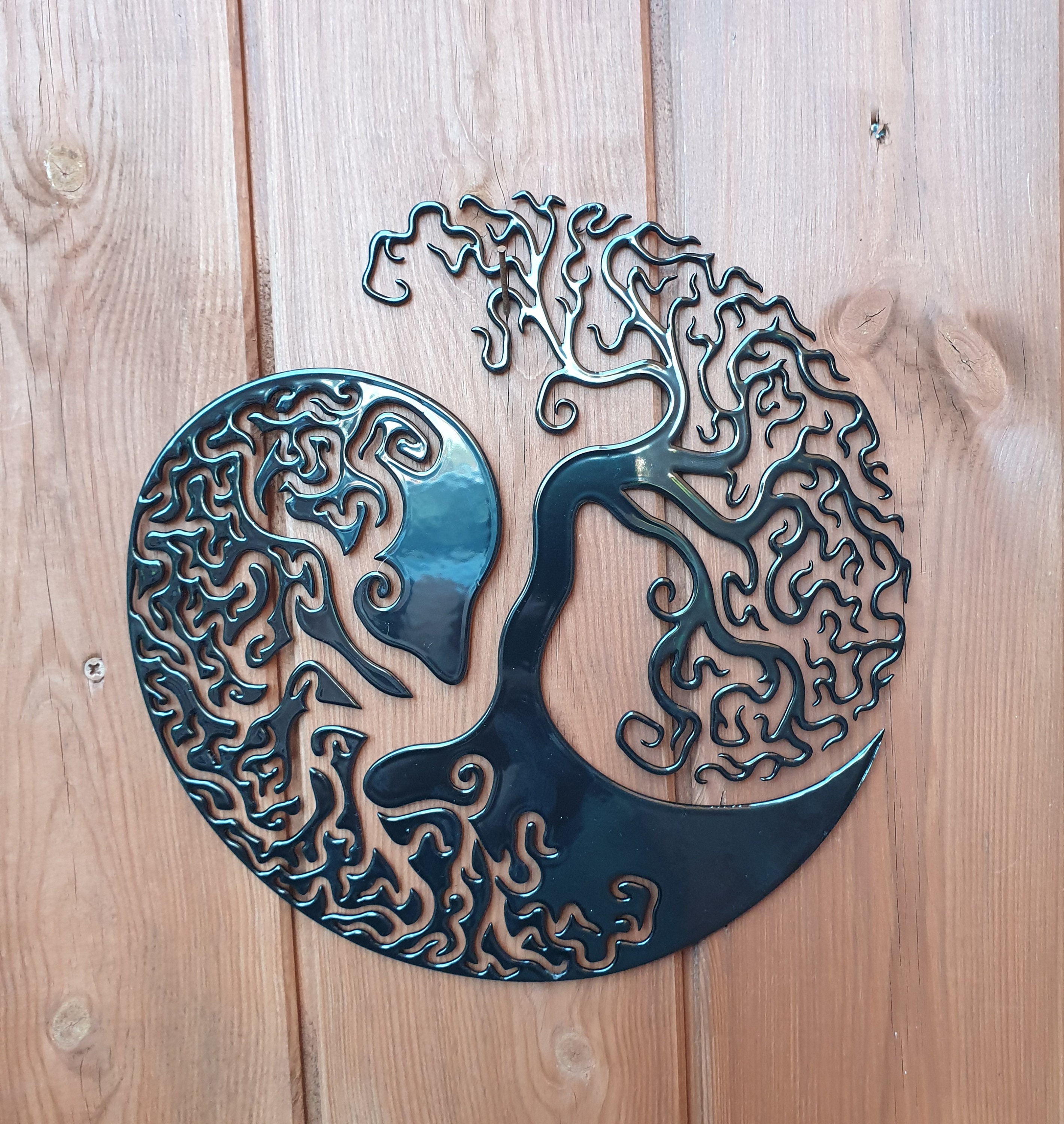 Ying Yang Tree of Life Cutout Metal Wall Art Sign Made From 2mm Steel ...