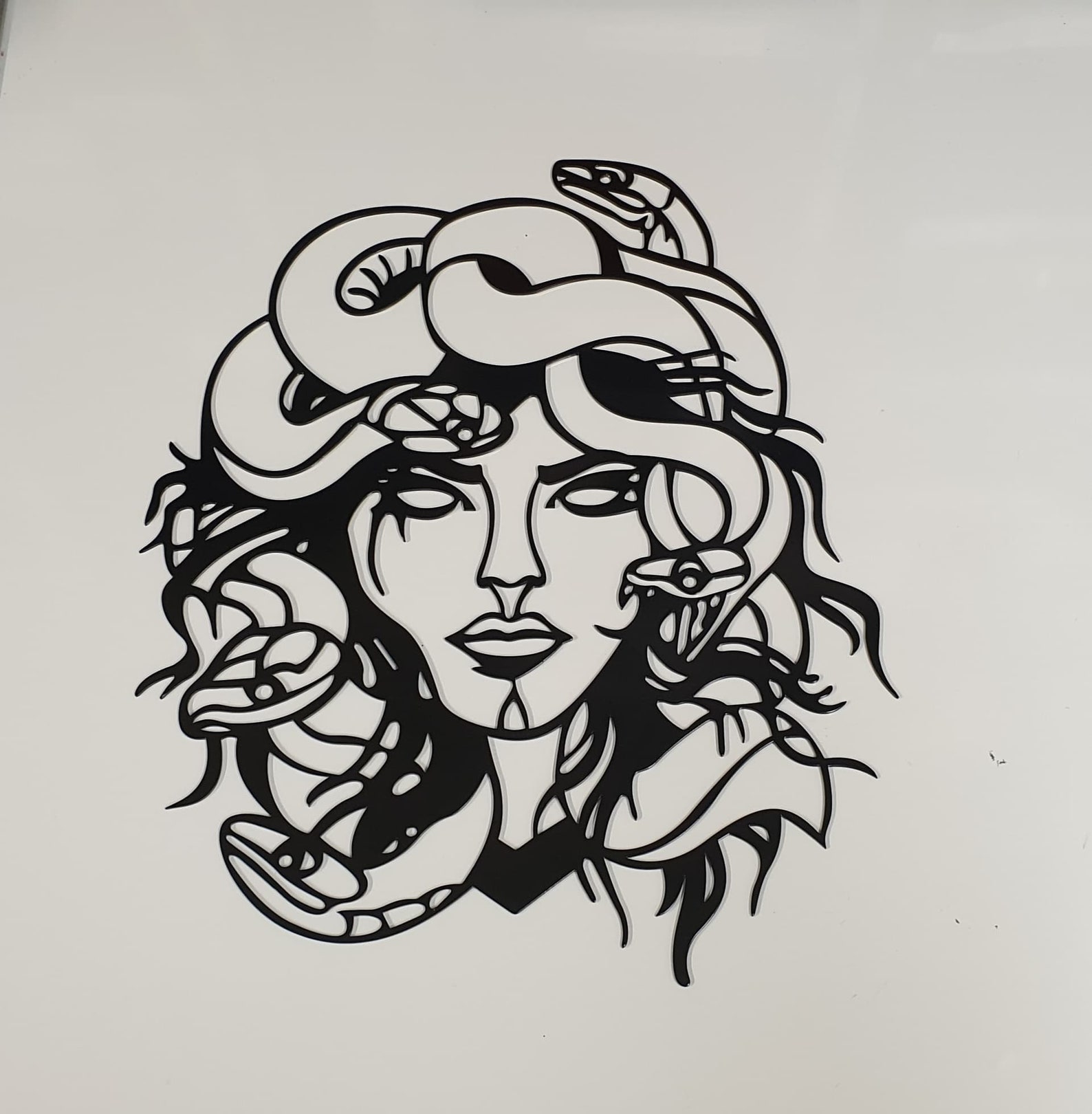 Medusa Metal Wall Art Sign Made From 2mm Steel & Powder Coated, Snake ...