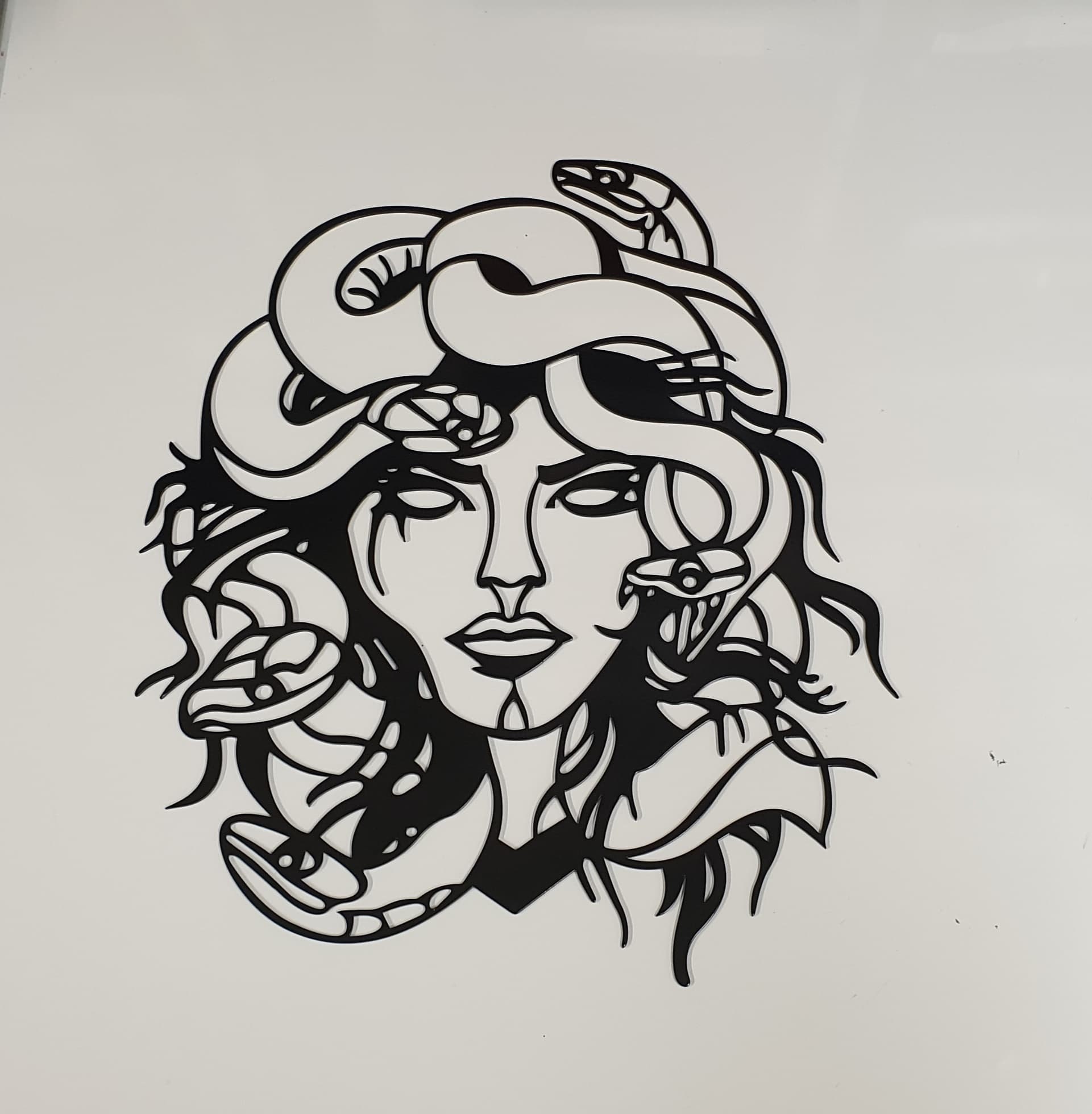Medusa Metal Wall Art Sign Made From 2mm Steel & Powder Coated, Snake ...