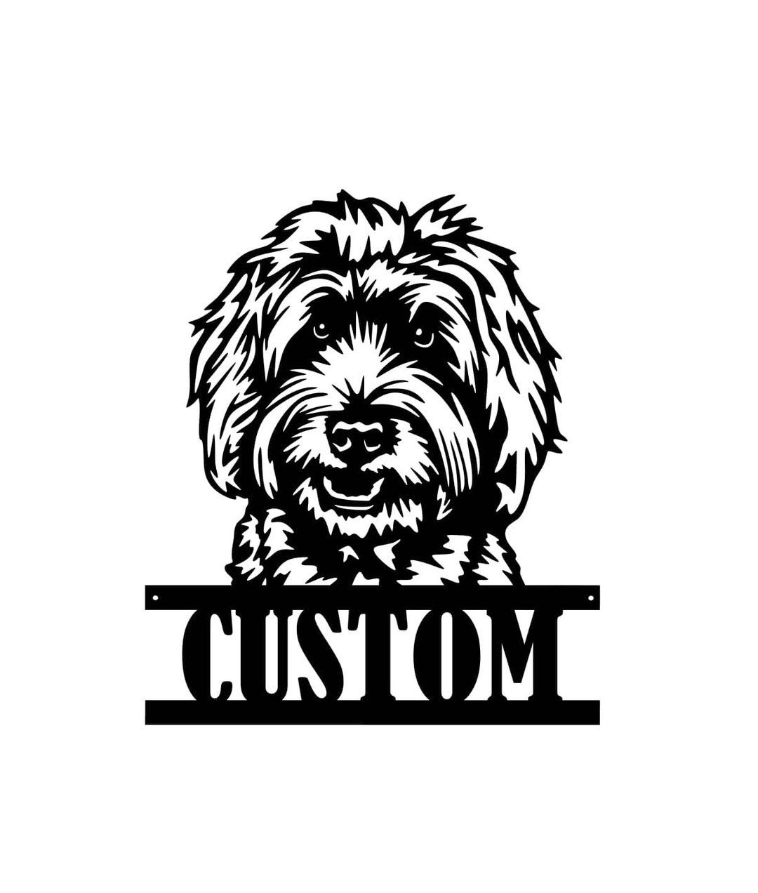 Personalised Cockapoo Metal Wall Art Sign, Ideal Gift for a Dog Lover ...