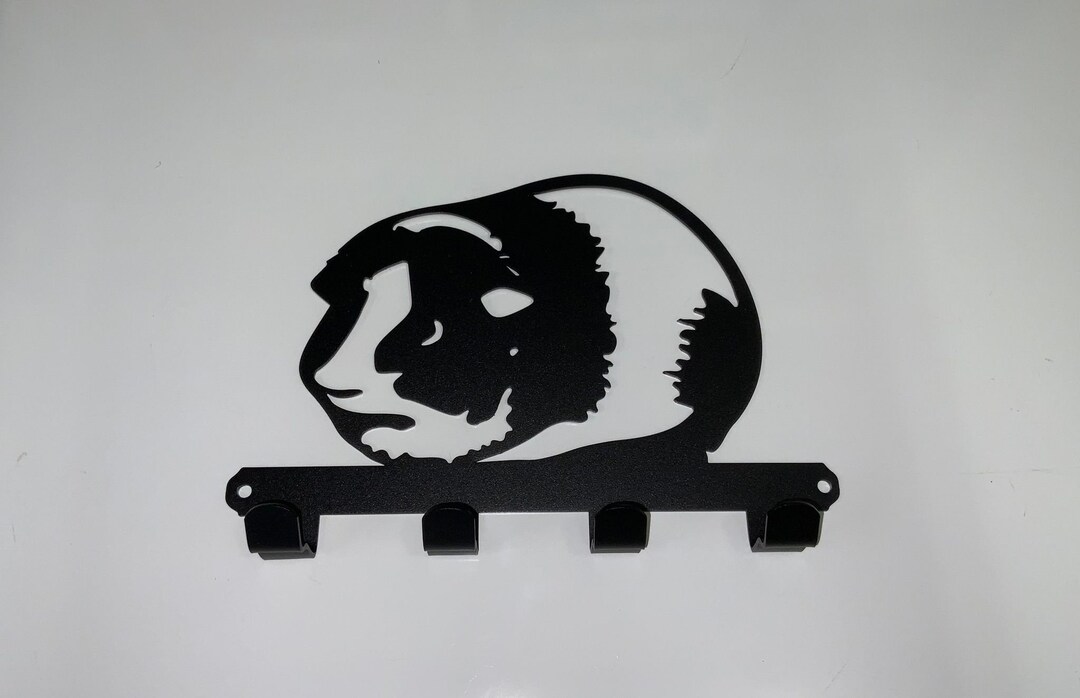Silhouette of a Guinea Pig Metal Lead Holder / 4 Hooks Made From 2mm ...