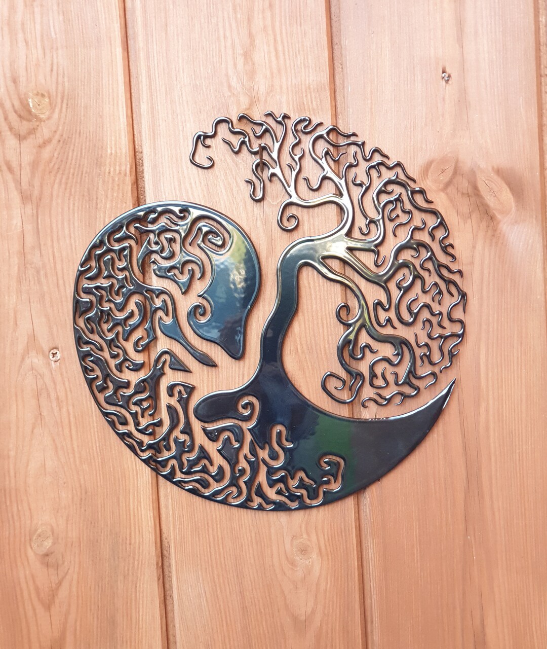 Ying Yang Tree of Life Cutout Metal Wall Art Sign Made From 2mm Steel ...
