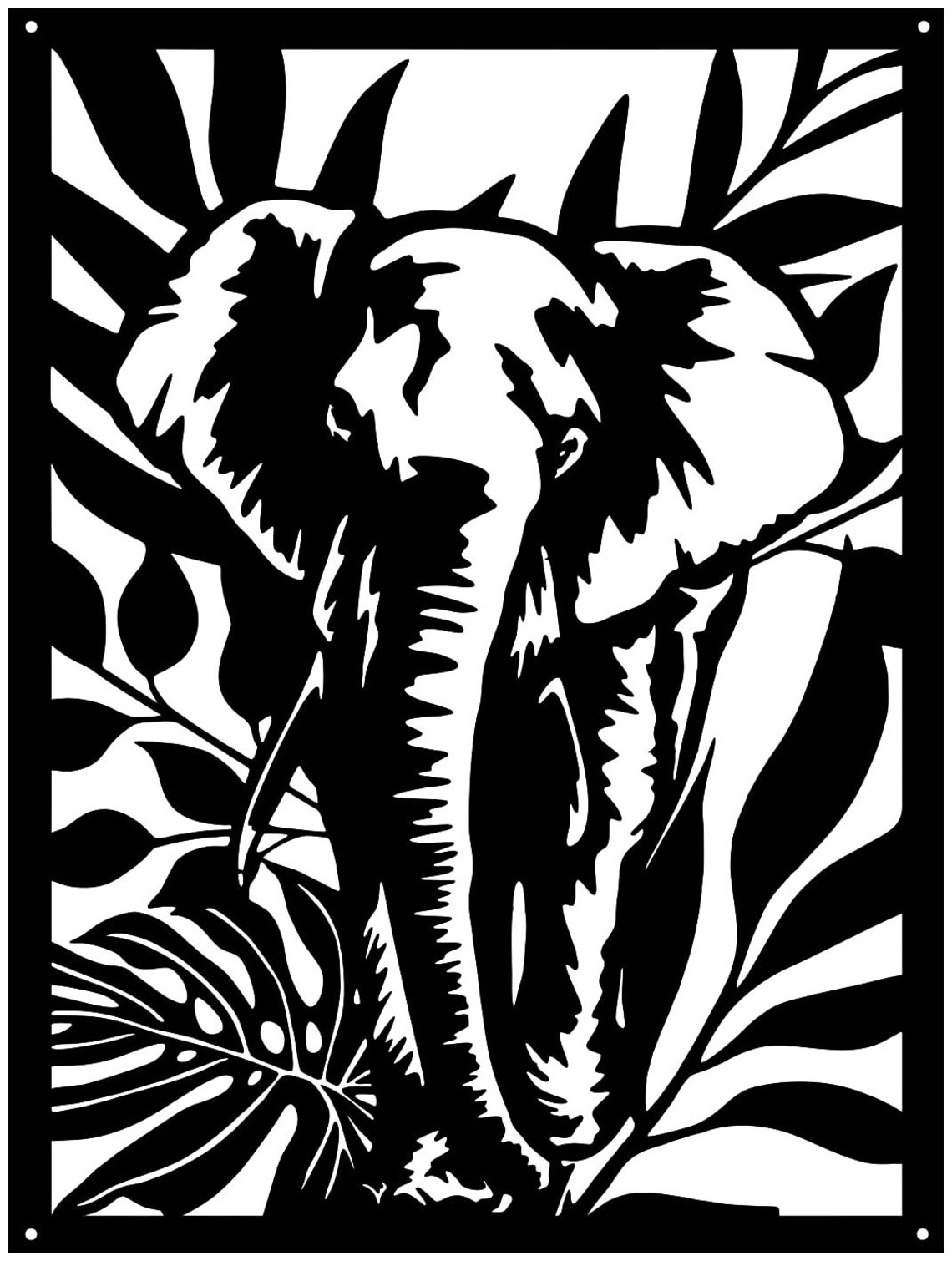 Elephant Metal Wall Art Made From 2mm Steel & Powder Coated in - Etsy