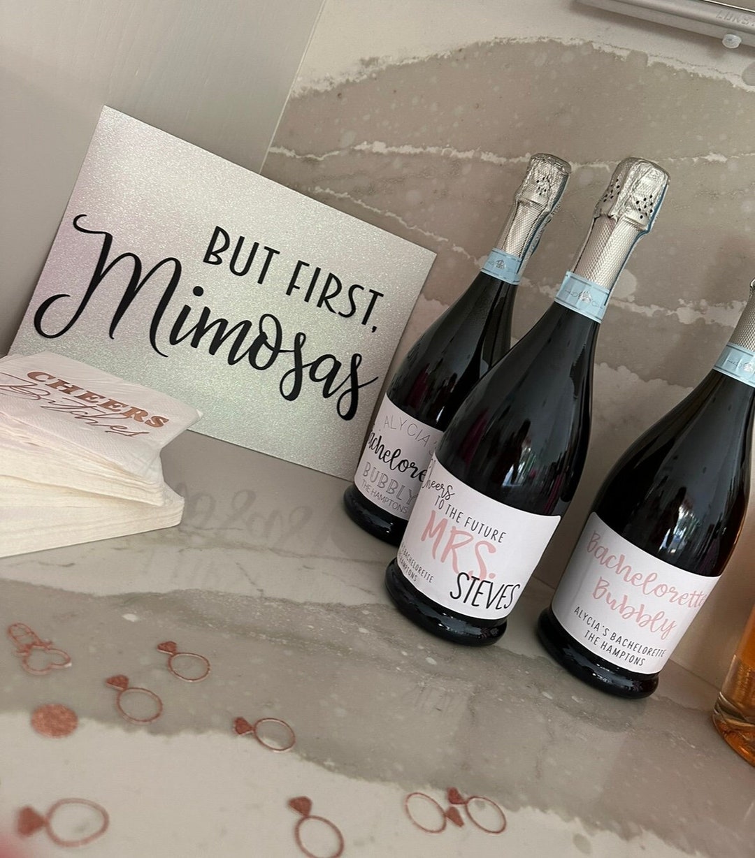 Personalized Champagne Bottle Label, Bachelorette Champagne Bottle ...