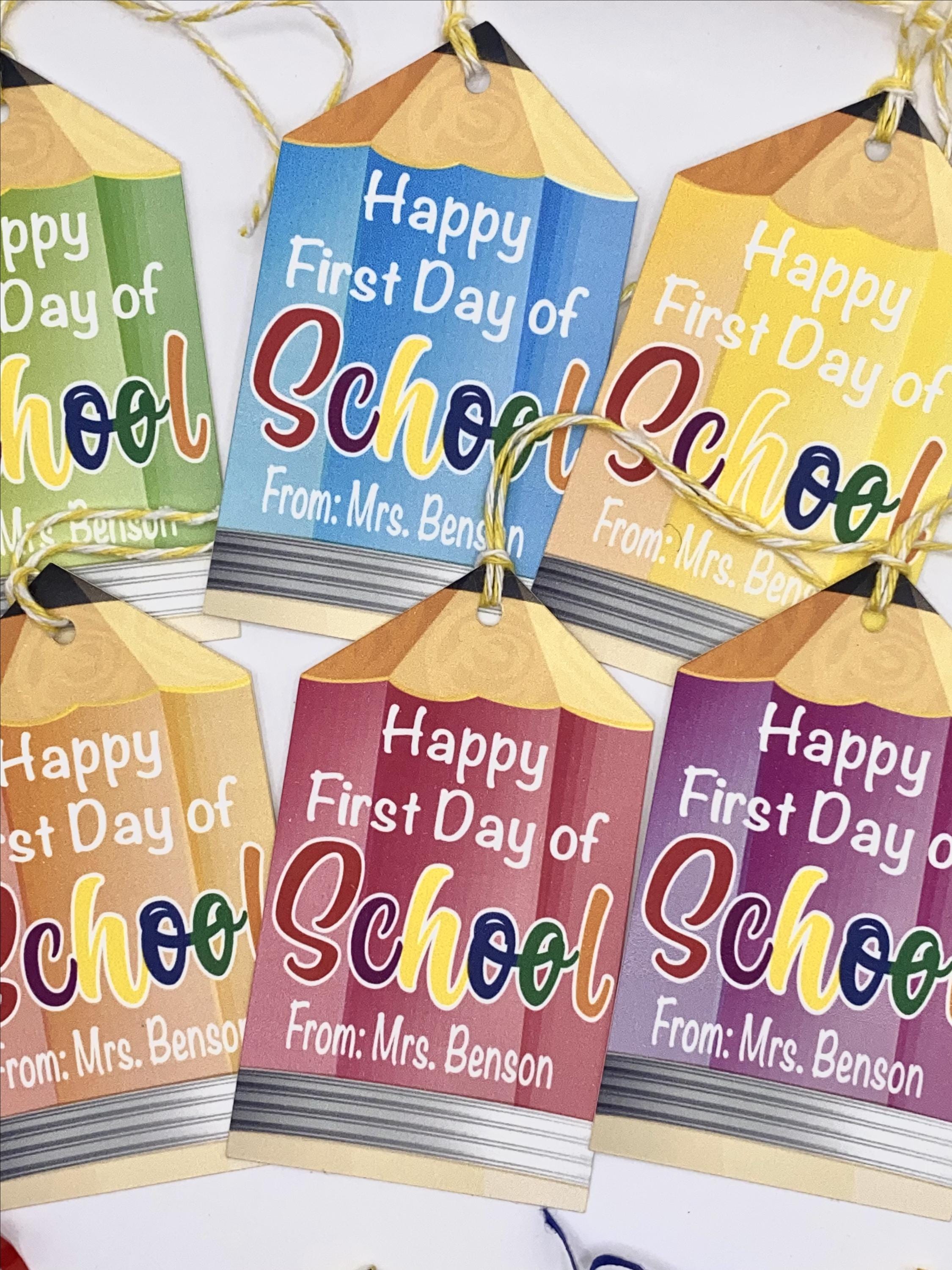 Pencil Gift Tags | First Day of School, Classroom Set of 6 - Etsy