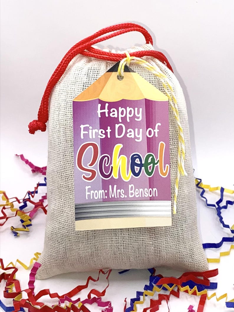 Pencil Gift Tags | First Day of School, Classroom Set of 6 - Etsy
