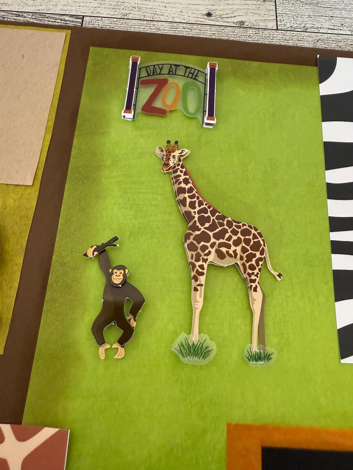 12X12 Zoo Scrapbook Page | 12X12 Pre-made Scrapbook Page | Zoo Crew ...