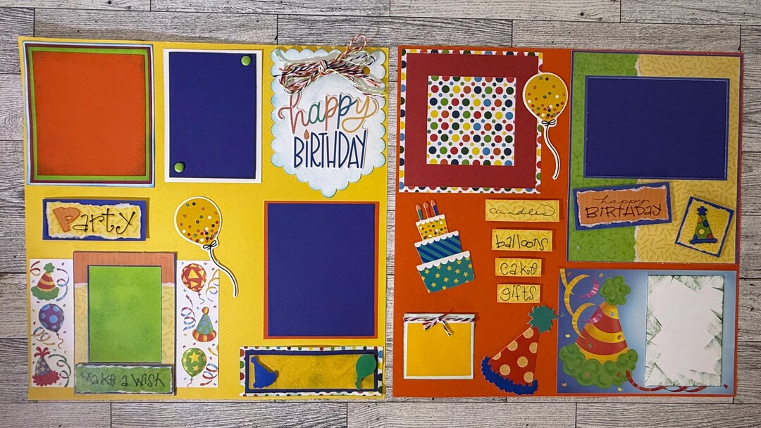 12X12 Birthday Scrapbook Page | 12X12 Happy Birthday Scrapbook Page ...