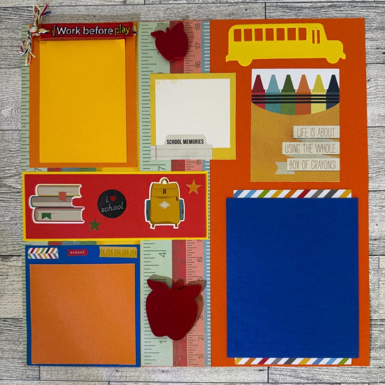 12X12 School Days Scrapbook Page | School Scrapbook Page | Scrapbook ...