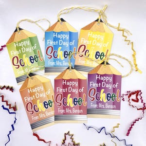 First Day of School Gift Tags | Back to School Gift Tags | Gift Tags ...