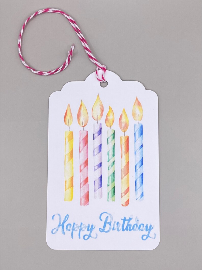 Happy Birthday Gift Tags | Birthday Gift Tags | Candle Gift Tags ...
