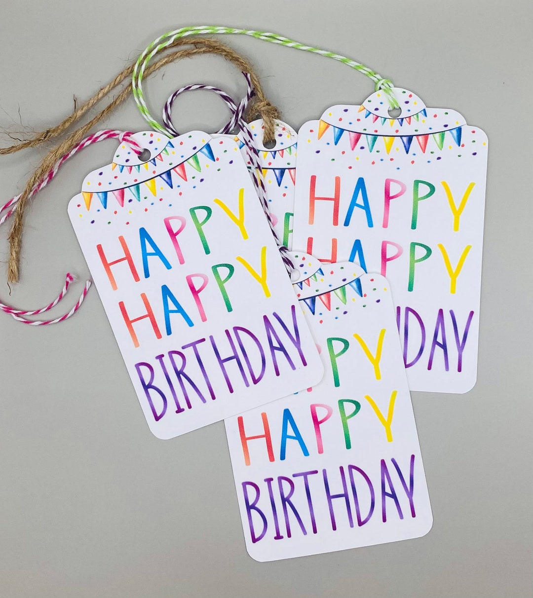 Happy Happy Birthday Gift Tags | Birthday Gift Tags | Gift Tags ...