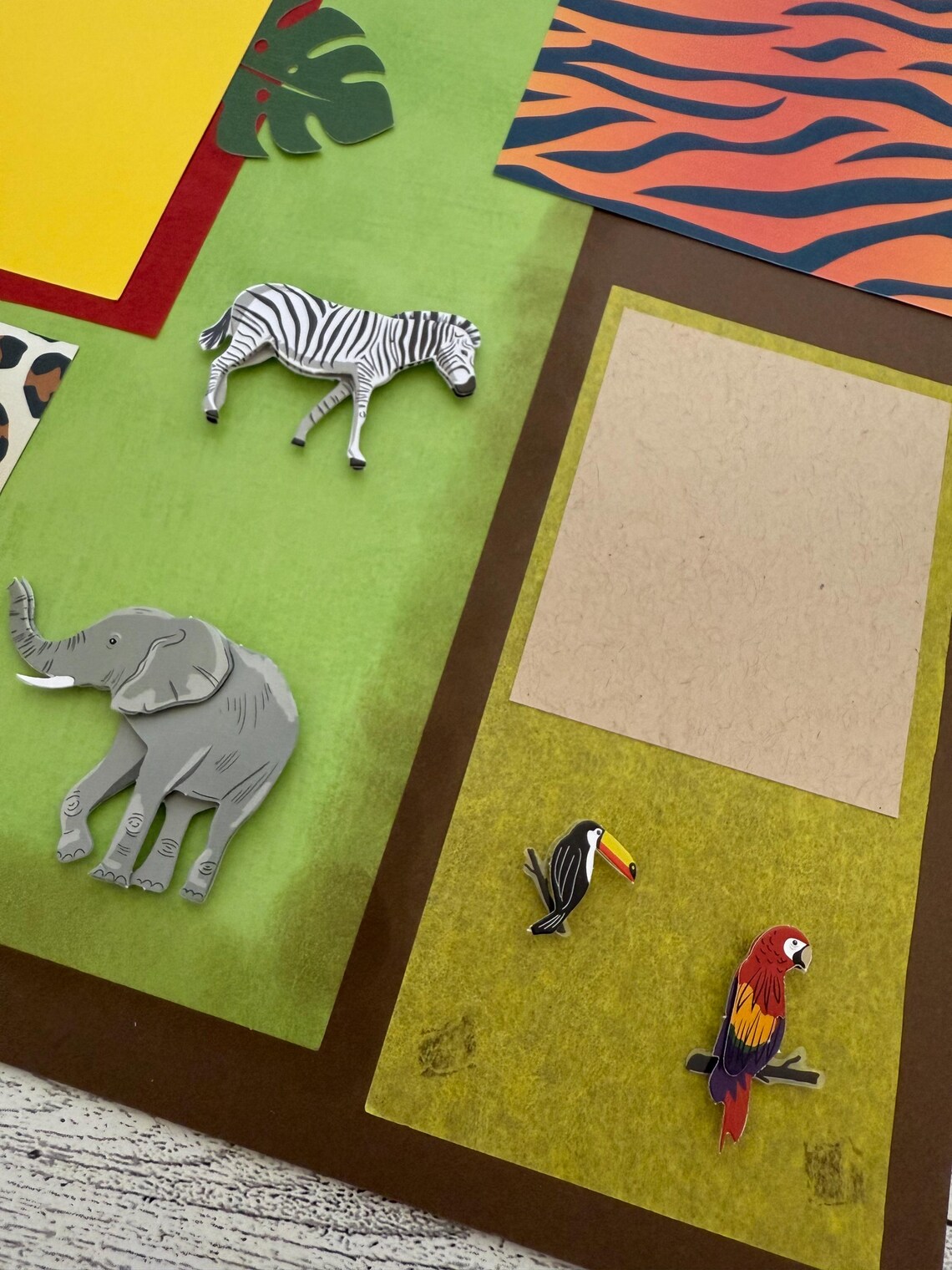 12X12 Zoo Scrapbook Page | 12X12 Pre-made Scrapbook Page | Zoo Crew ...