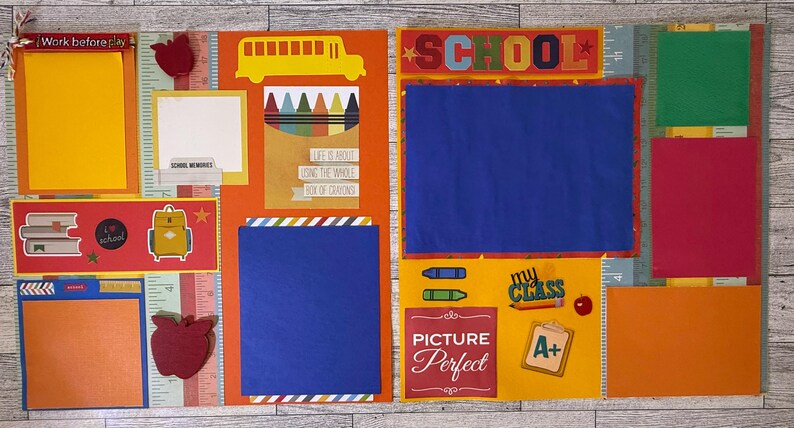 12X12 School Days Scrapbook Page | School Scrapbook Page | Scrapbook ...