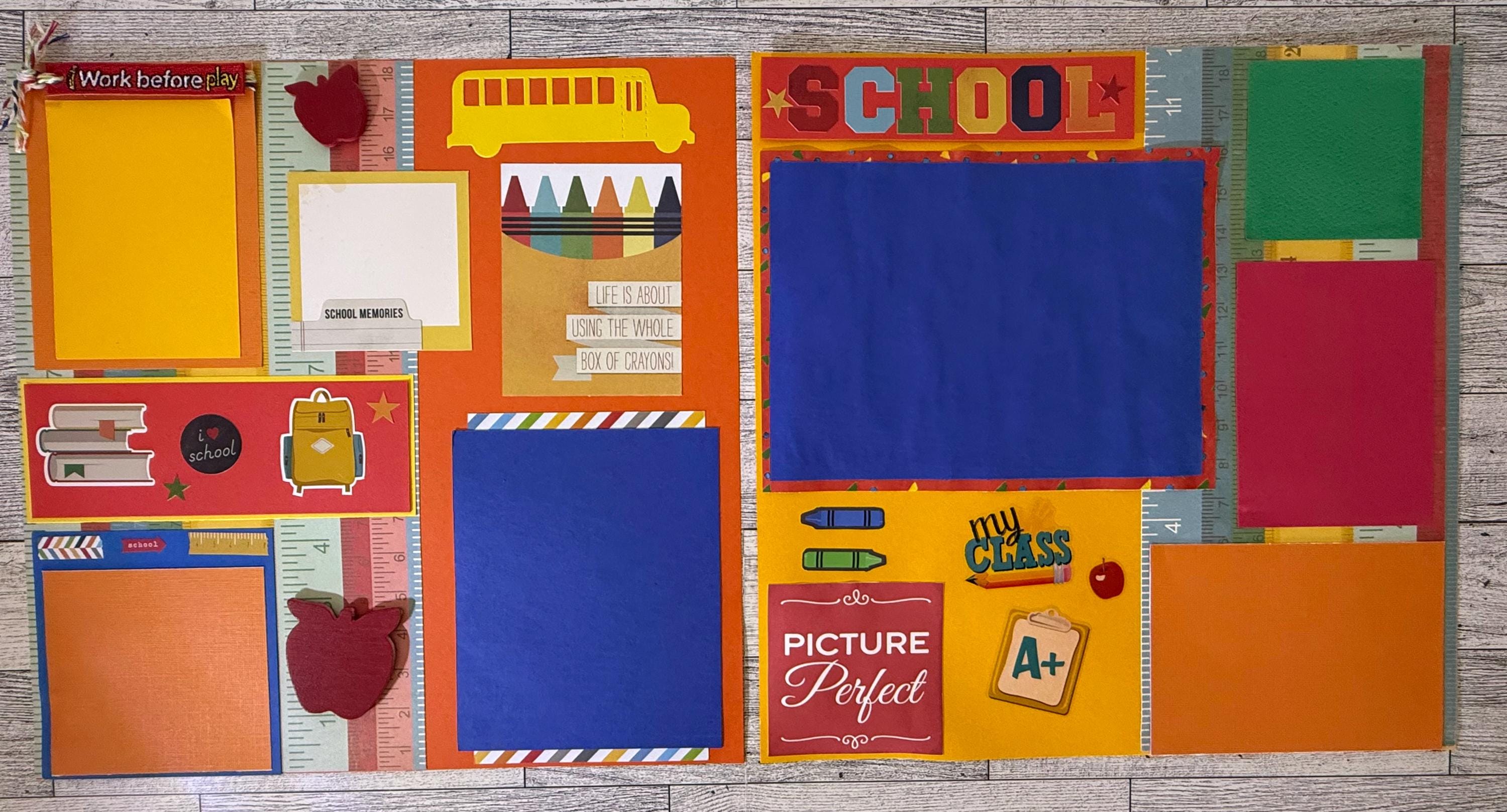 12X12 School Days Scrapbook Page | School Scrapbook Page | Scrapbook ...