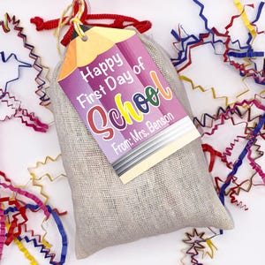 First Day of School Gift Tags | Back to School Gift Tags | Gift Tags ...