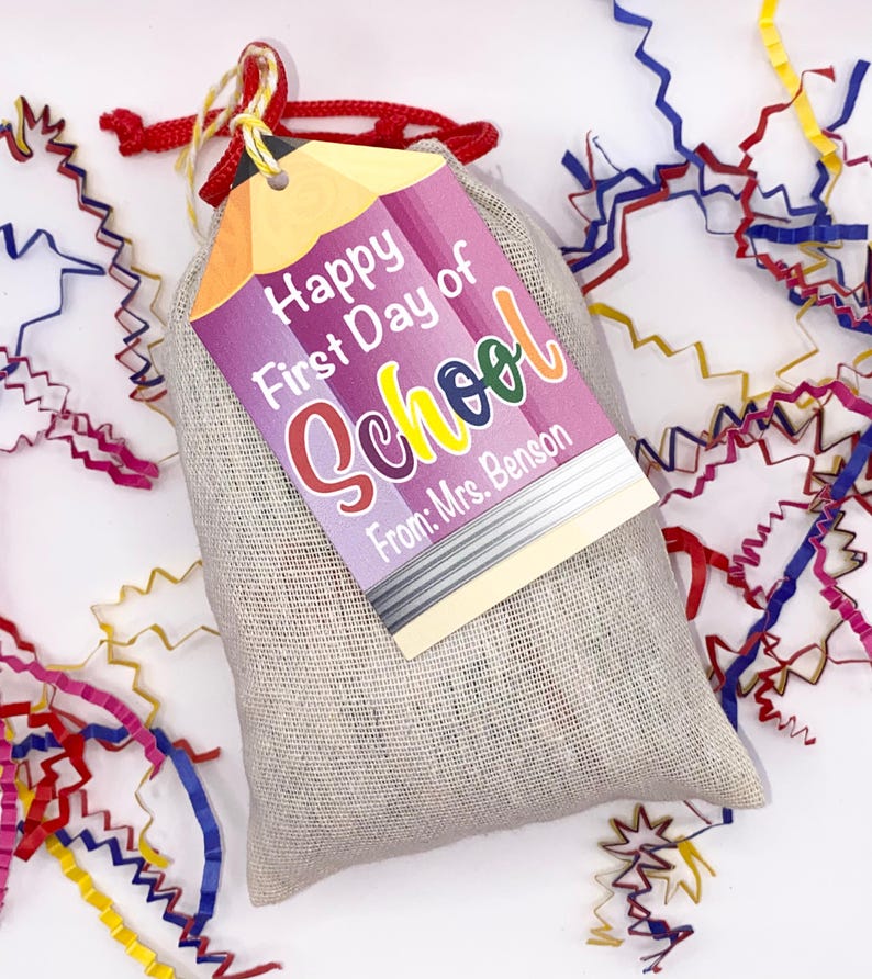 Pencil Gift Tags | First Day of School, Classroom Set of 6 - Etsy