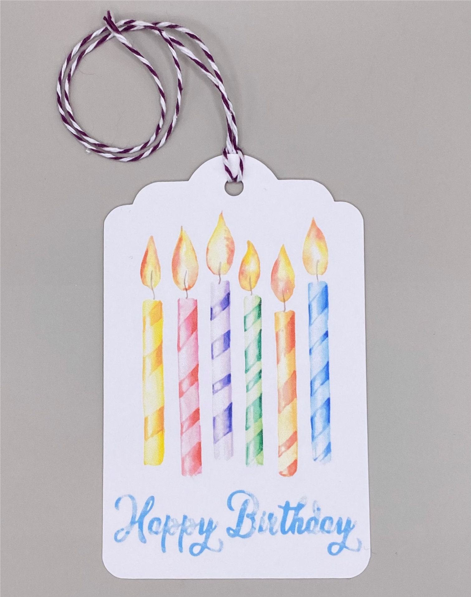 Happy Birthday Gift Tags | Birthday Gift Tags | Candle Gift Tags ...