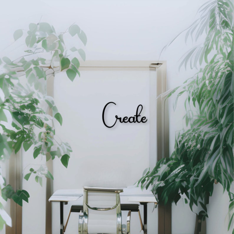 Create Decorative Metal Word Wall Art to Inspire Artistic Expression - Etsy