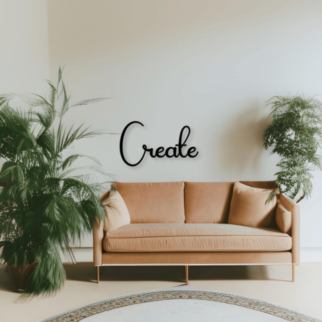 Create Decorative Metal Word Wall Art to Inspire Artistic Expression - Etsy