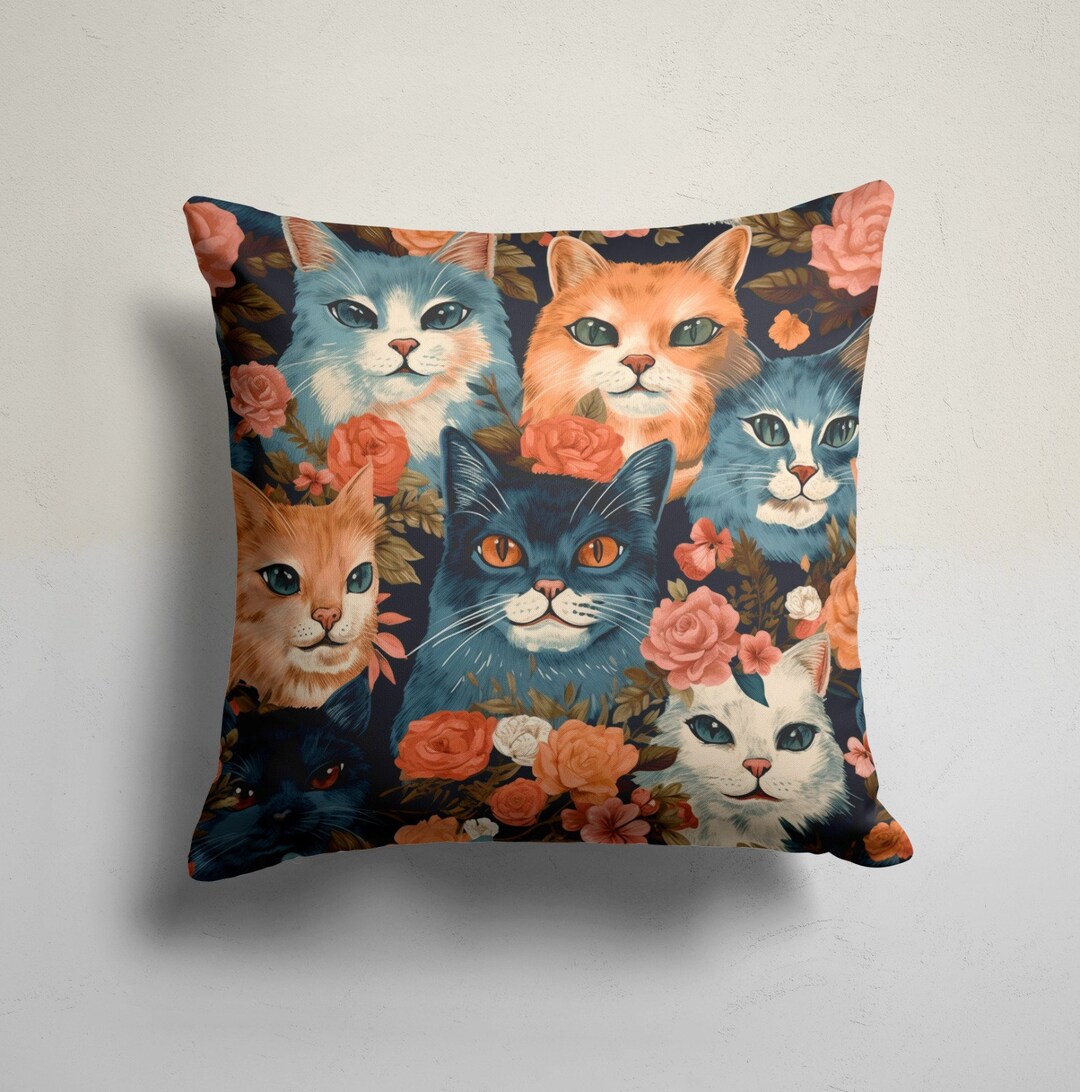 Pet Pillow Case, Cat Themed Pillow Cover, Dog Themed Pillow Cover, Cute ...