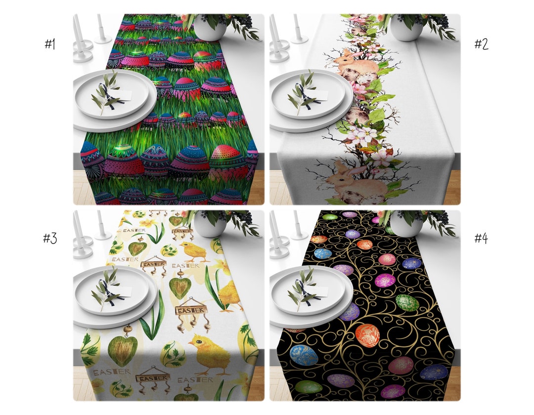Happy Easter Table Runner, Easter Egg Table Runner, Easter Table Runner ...