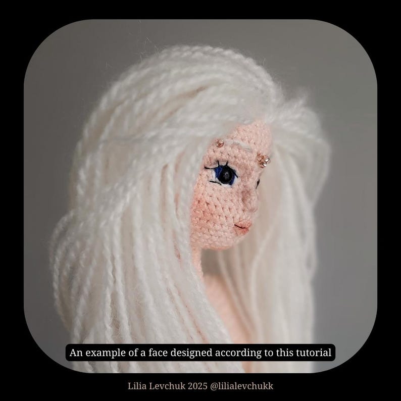 Tutorial FACE DESIGN of the Crochet Doll, Eye Embroidery, Amigurumi ...