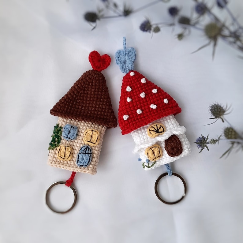 Little House Key, Holder Crochet Pattern, Little House, Key Chain ...