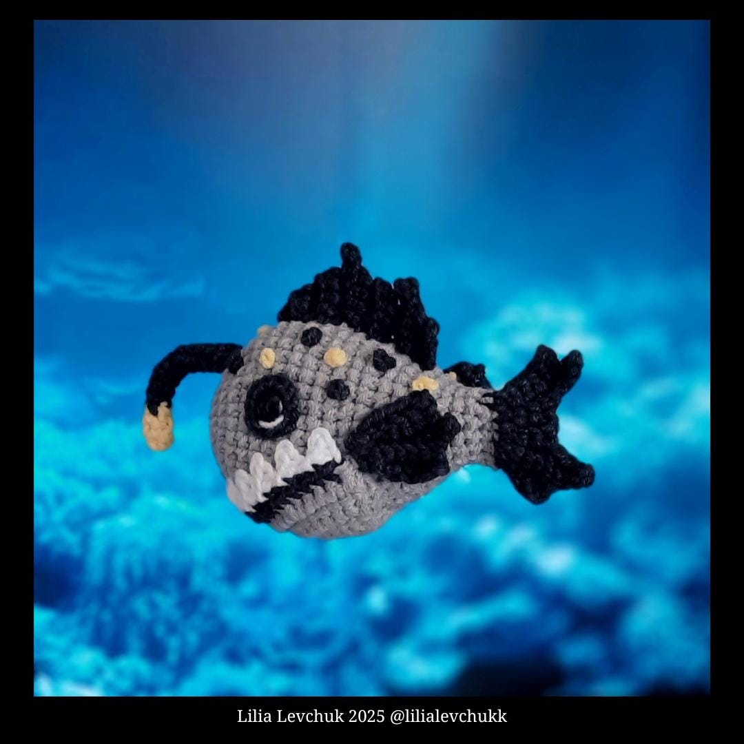 Anglerfish Amigurumi Crochet Pattern, Plush Toy, Crochet Sea Animal ...