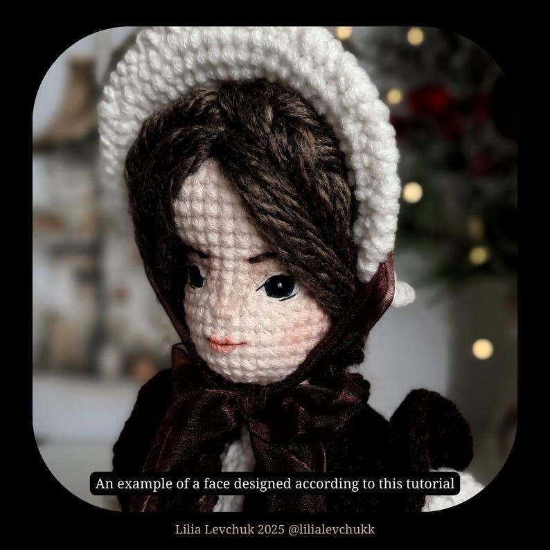 Tutorial FACE DESIGN of the Crochet Doll, Eye Embroidery, Amigurumi ...