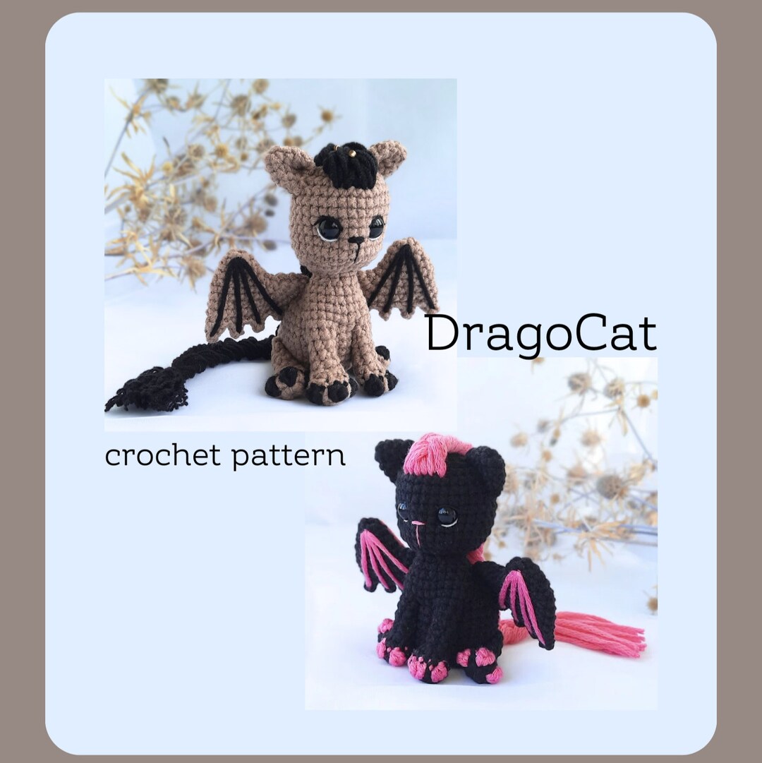 Cat Crochet, Crochet Pattern, Dragon Pattern, Dragon, Pattern, Crochet ...