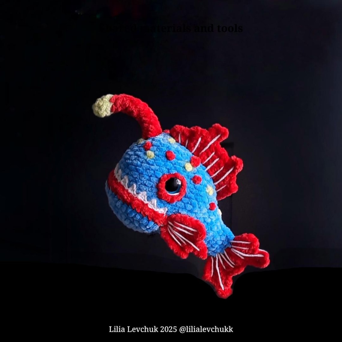 Anglerfish Amigurumi Crochet Pattern, Plush Toy, Crochet Sea Animal ...