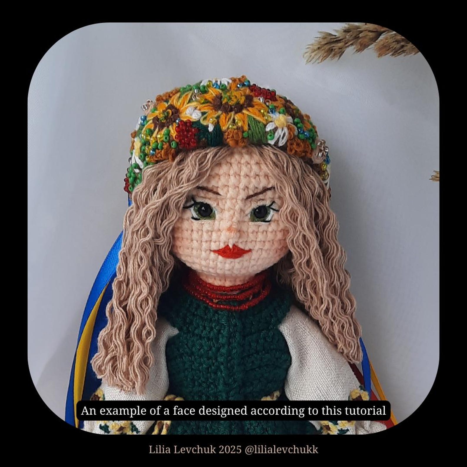Tutorial FACE DESIGN of the Crochet Doll, Eye Embroidery, Amigurumi ...