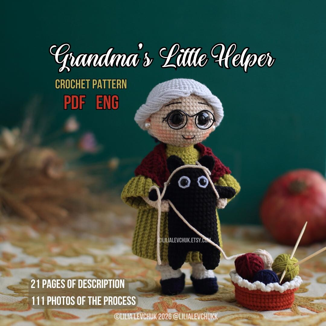 Grandma’s Little Helper – Crochet Animal Pattern (PDF), Crochet Doll ...