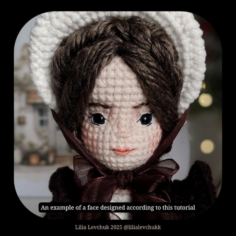 Tutorial FACE DESIGN of the Crochet Doll, Eye Embroidery, Amigurumi ...