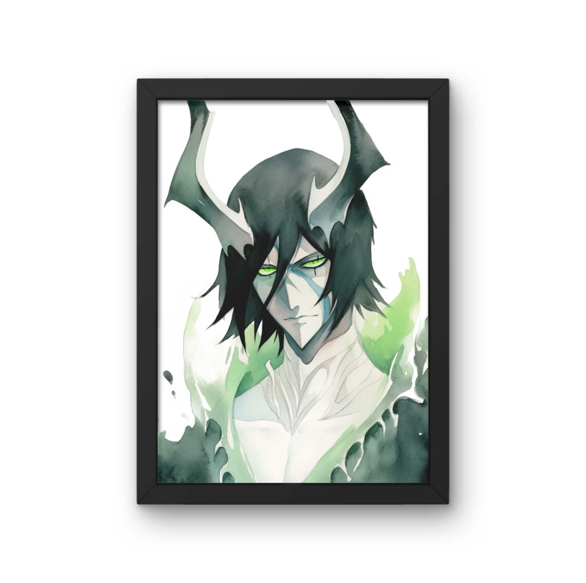 Ulquiora 3 PNG, Ulquiora Watercolor Clipart, Ulquiora Poster, Bleach ...