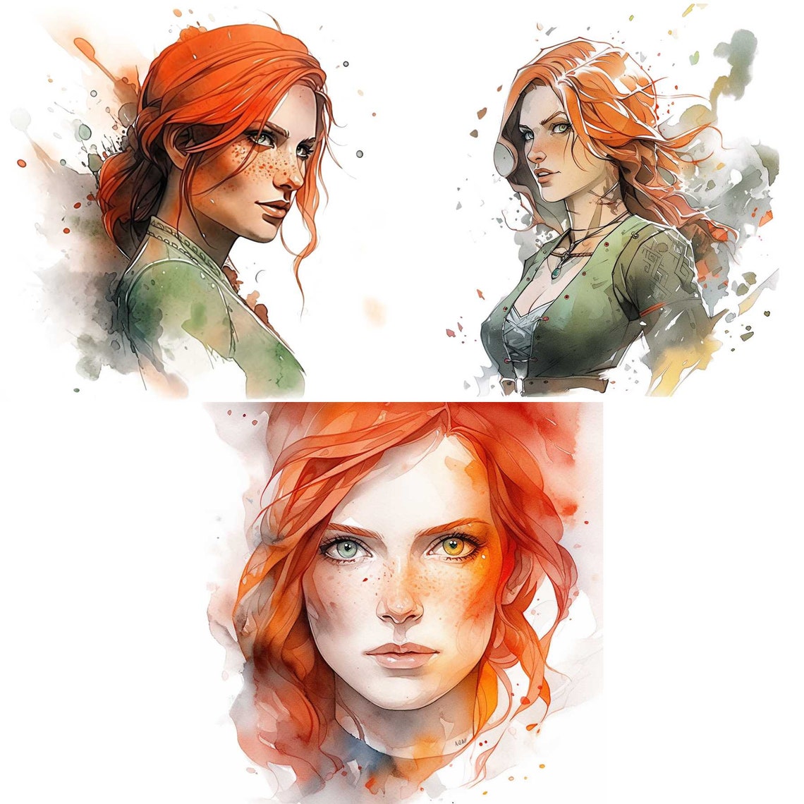 Witcher Triss Poster Geralt of Rivia Clipart Geralt Clip - Etsy