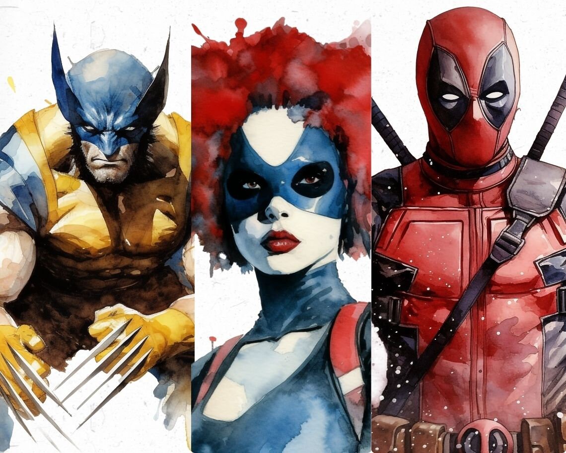 5 Deadpool Watercolor Png Deadpool Clipart Deadpool Poster - Etsy