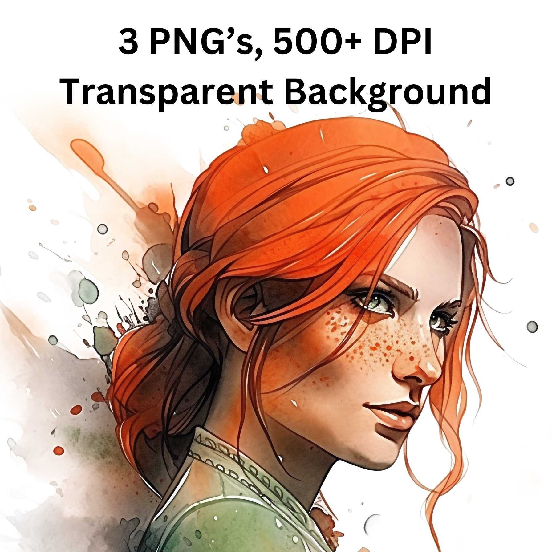 Witcher Triss Poster, Geralt of Rivia Clipart, Geralt Clip Art, Witcher ...