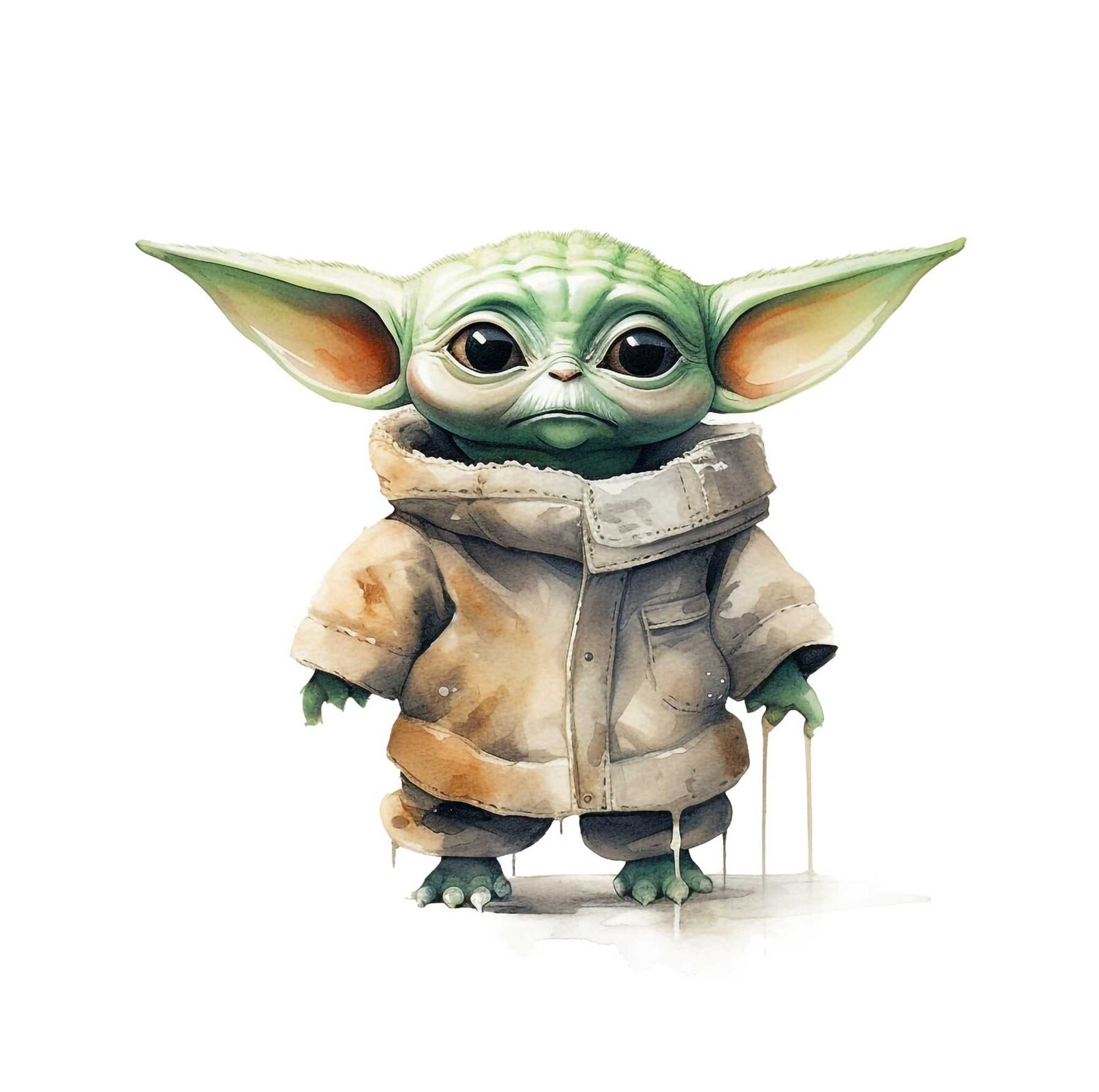6 Baby Yoda Clipart, Baby Yoda Poster, Baby Yoda Print, Baby Yoda ...